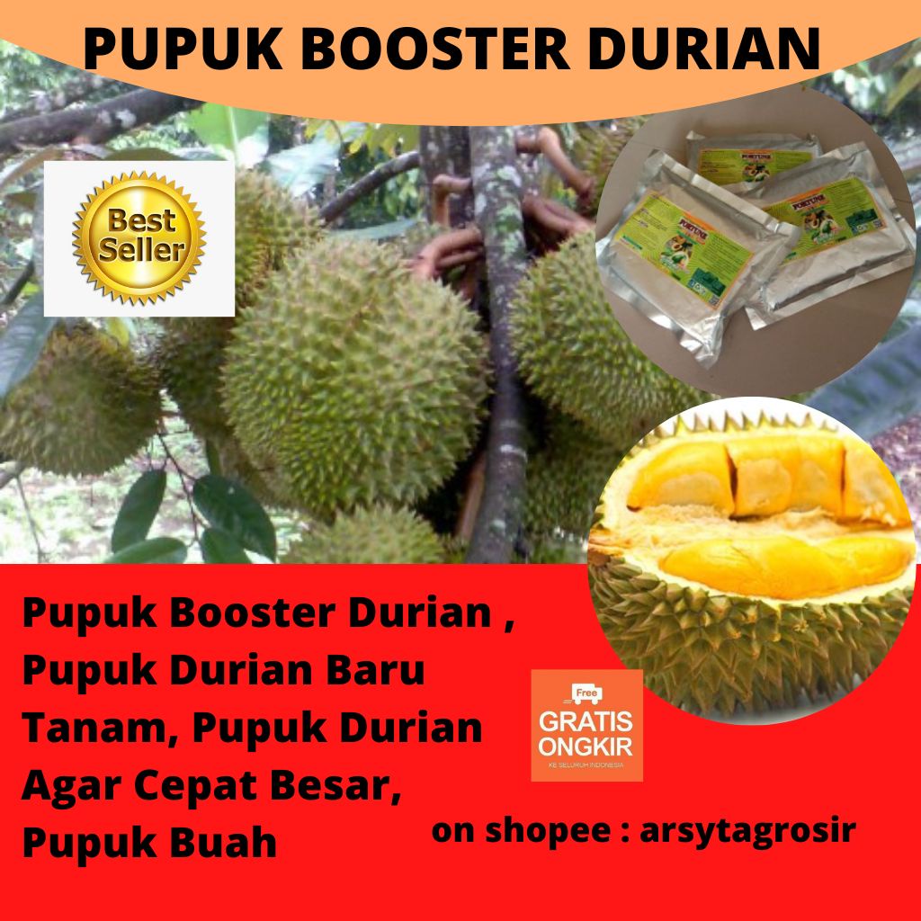 Jual PUPUK BOOSTER DURIAN PENYUBUR DURIAN, PEMICU CEPAT BERBUAH LEBAT DAN SUBUR | Shopee Indonesia