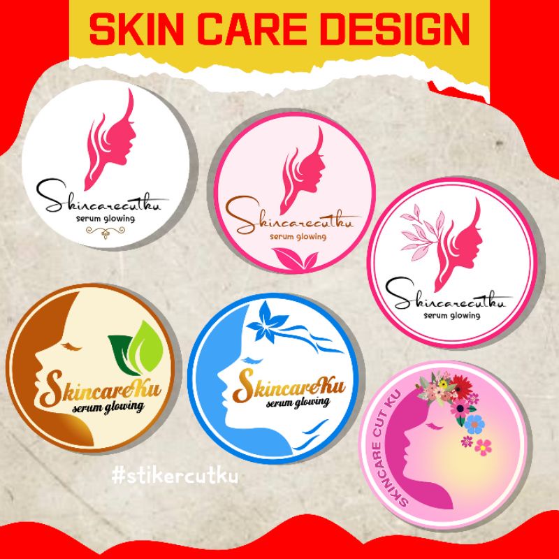 Jual Stiker Label Kemasan Produk kosmetik / Label Skin care free desain ...