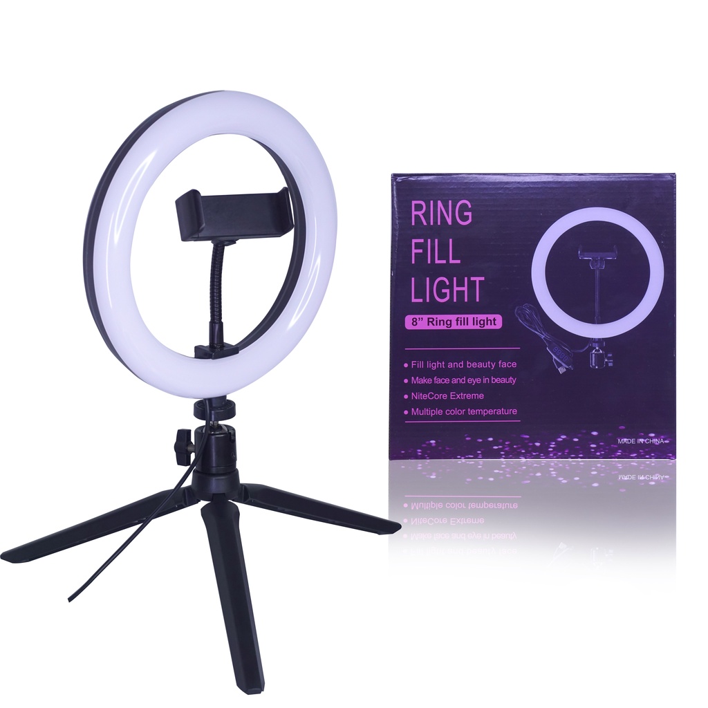 Jual Selfie Ring Light Tripot Lighting Tripod LED Lampu Meja 20 cm | 26 cm | 30 cm / 32 cm Phone ...