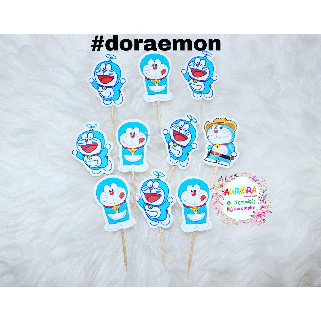 Jual Cake Topper Doraemon 10 PCS | Shopee Indonesia