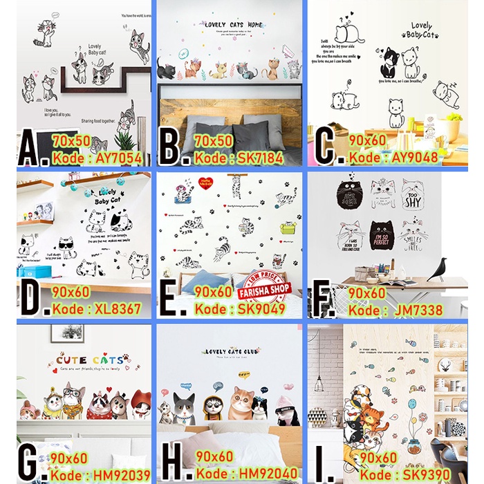 Jual KUCING CATS - Stiker Dinding / Wall Sticker | Shopee Indonesia