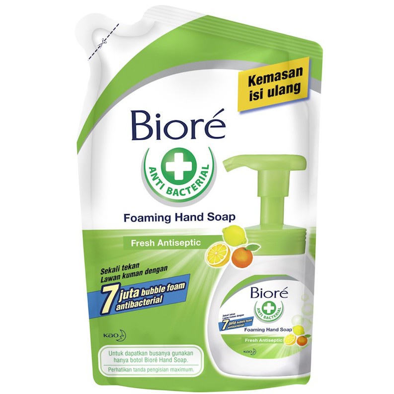 Jual Biore Fresh Antiseptic Pouch Hand Soap Refill 250 ml | Shopee ...