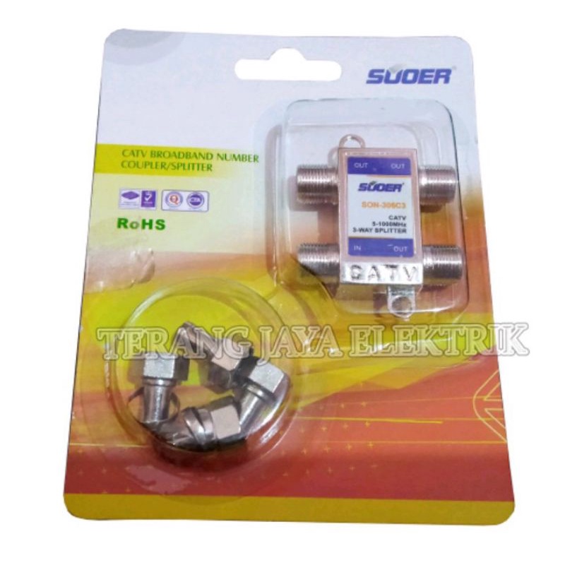 Jual Spliter TV Cabang Spliter 1-2 CATV/Directional Couple Suoer 2 & 5 Way | Shopee Indonesia