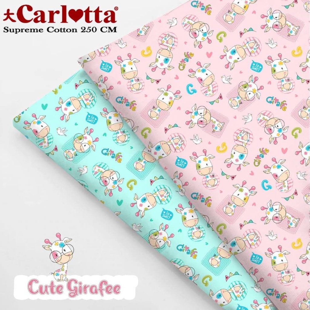 Jual KONICO Bahan Kain Sprei katun Motif tabur Anak CUTE GIRAFFE | ELBHE STAR CATRA GROW ...