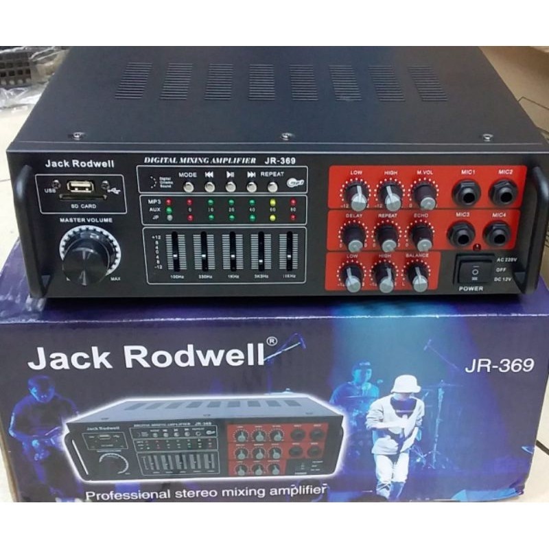 Jual Ampli Mixer Karaoke Jack Rodwell FCA 369 Bluetooth | Shopee Indonesia