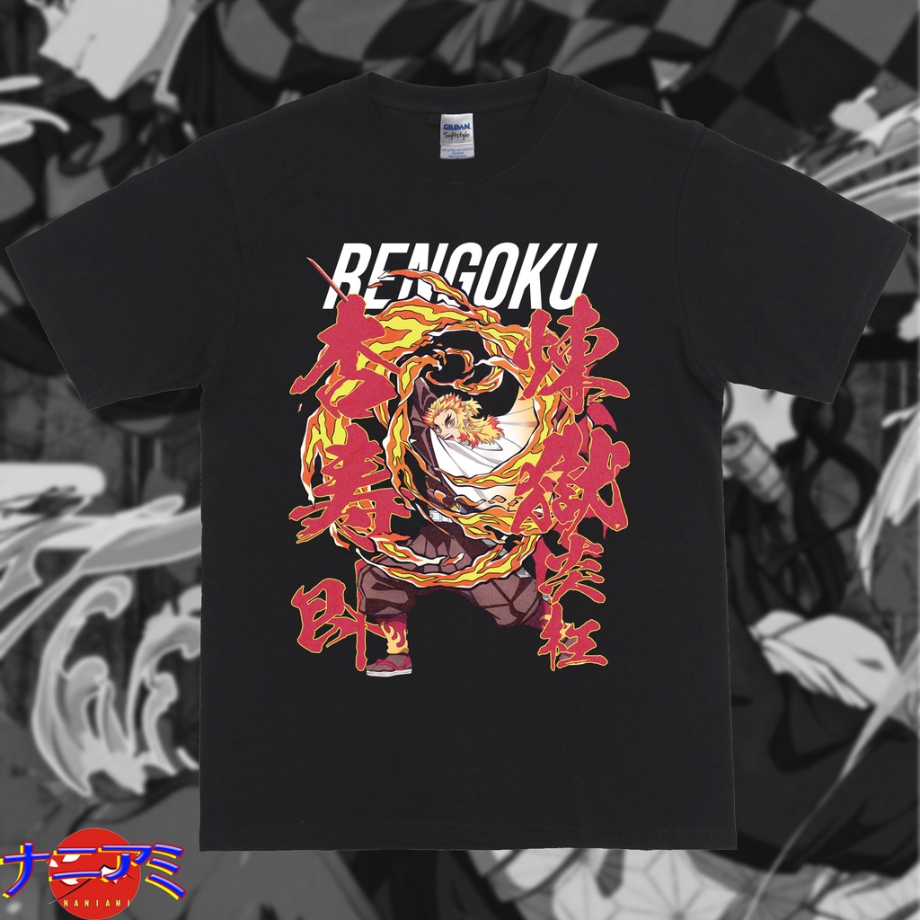Jual Kaos Anime Tshirt Demon Slayer Rengoku Anime Merchandise | Shopee ...