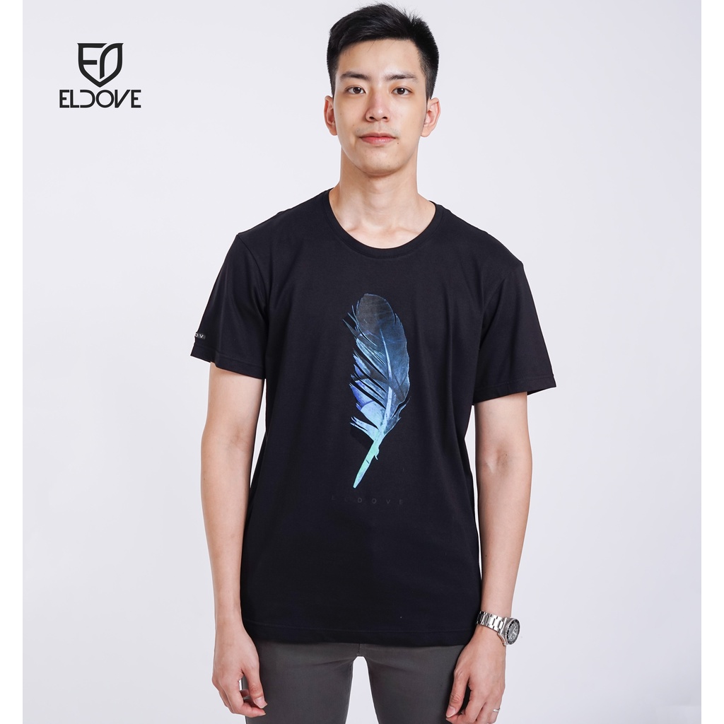 Jual Eldove T-Shirt Feather Black 7200 | Shopee Indonesia