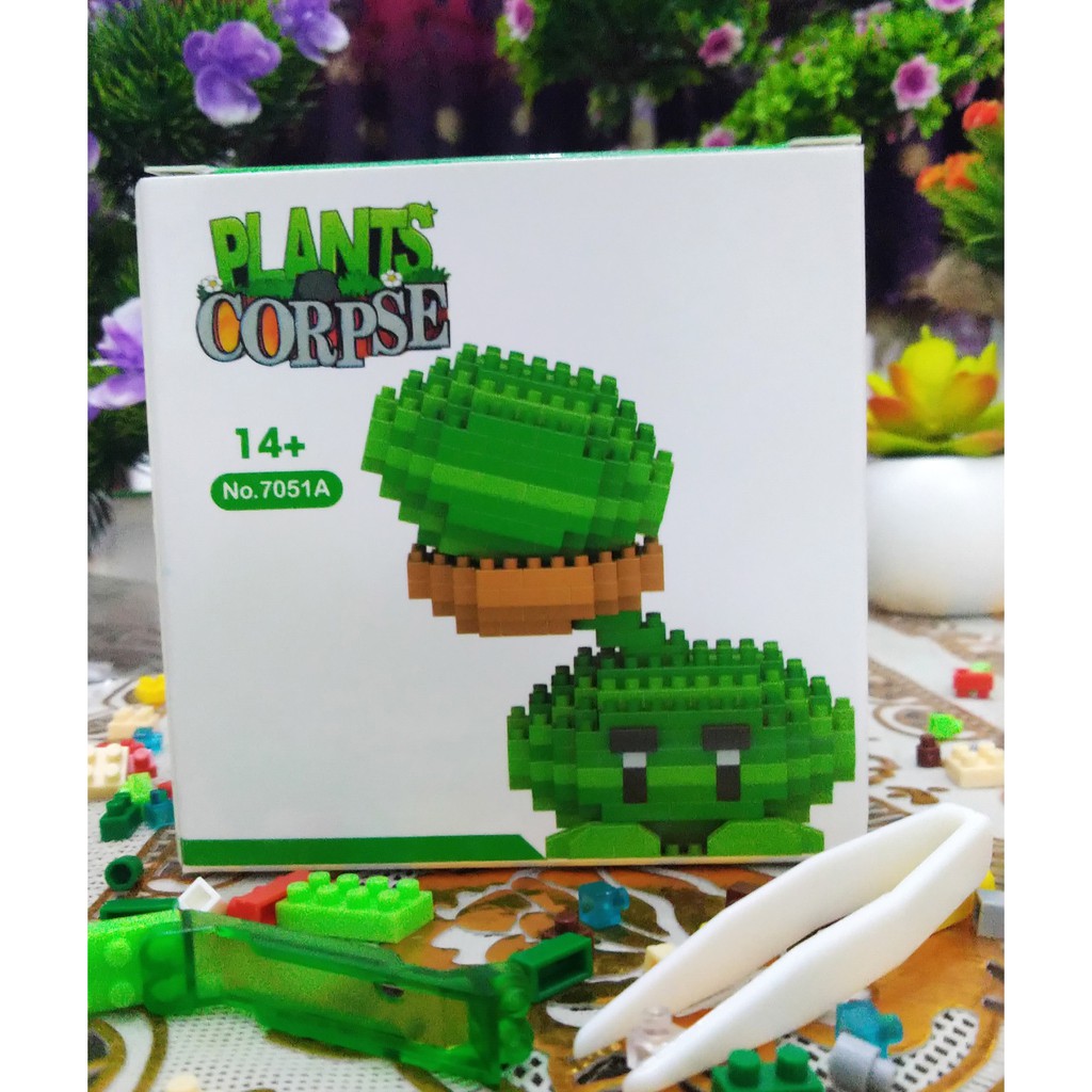 Jual NANO BLOCK LBOYU LEGO PLANT CORPSE PLANT VS ZOMBIE Tentara ...