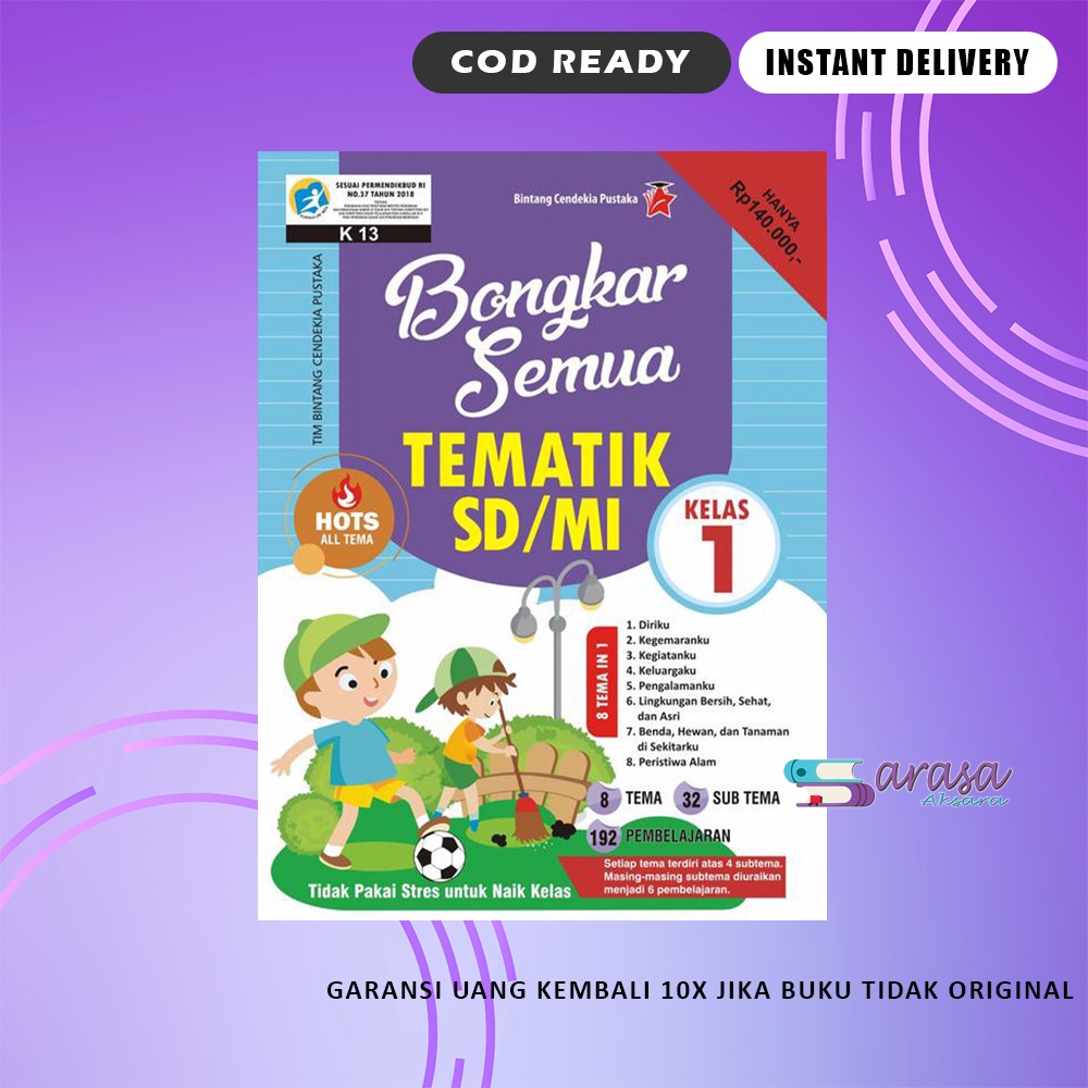Jual Buku Pelajaran Sd / Mi Bongkar Semua Tematik Kelas 1 Pendamping ...
