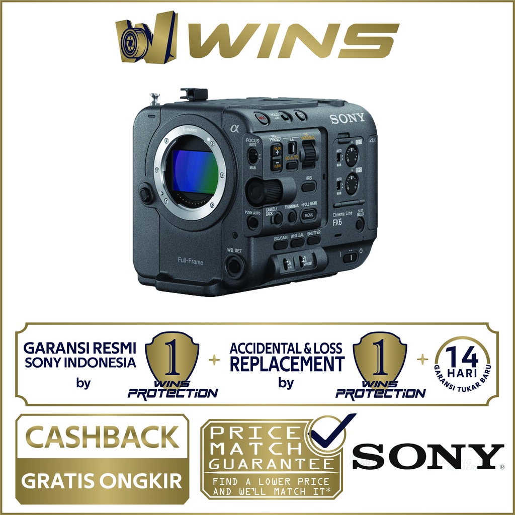 Jual Sony FX6 Full-Frame Cinema Camera (Body Only) - Garansi Resmi PT. Sony Indonesia | Shopee ...