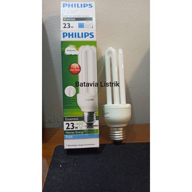 Jual Lampu Philips Essential 23 Watt E27 (Putih / Kuning) | Shopee ...