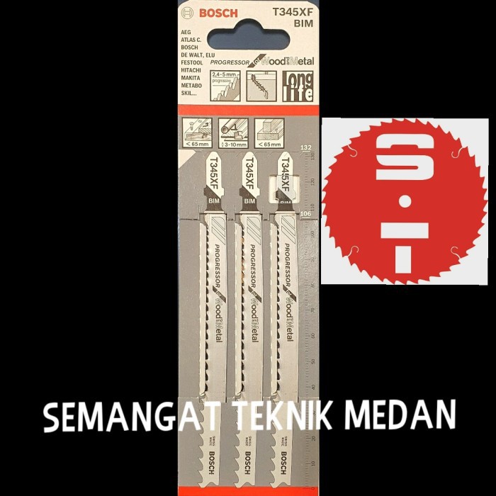 Jual T345XF JIGSAW BLADE MATA JIGSAW PROGRESSOR WOOD METAL BOSCH T 345 ...