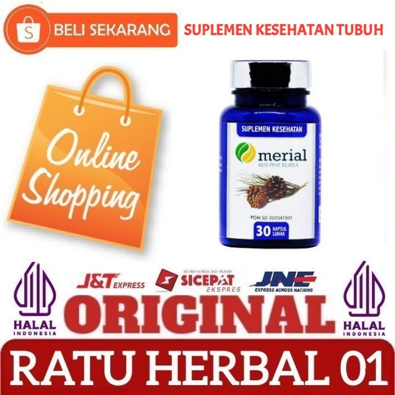 Jual MERIAL RED PINE KOREA 30 KAPSUL / ATASI HIPERTENSI / TURUNKAN ...