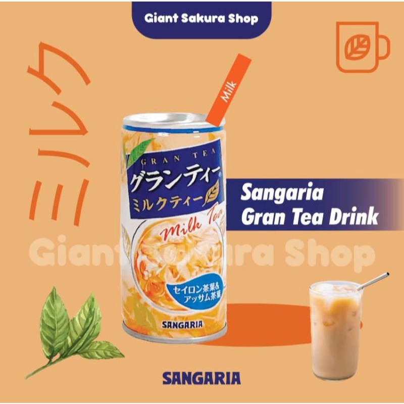 Jual Sangaria Gran Tea Drink Milk / teh susu / minuman impor / minuman jepang | Shopee Indonesia