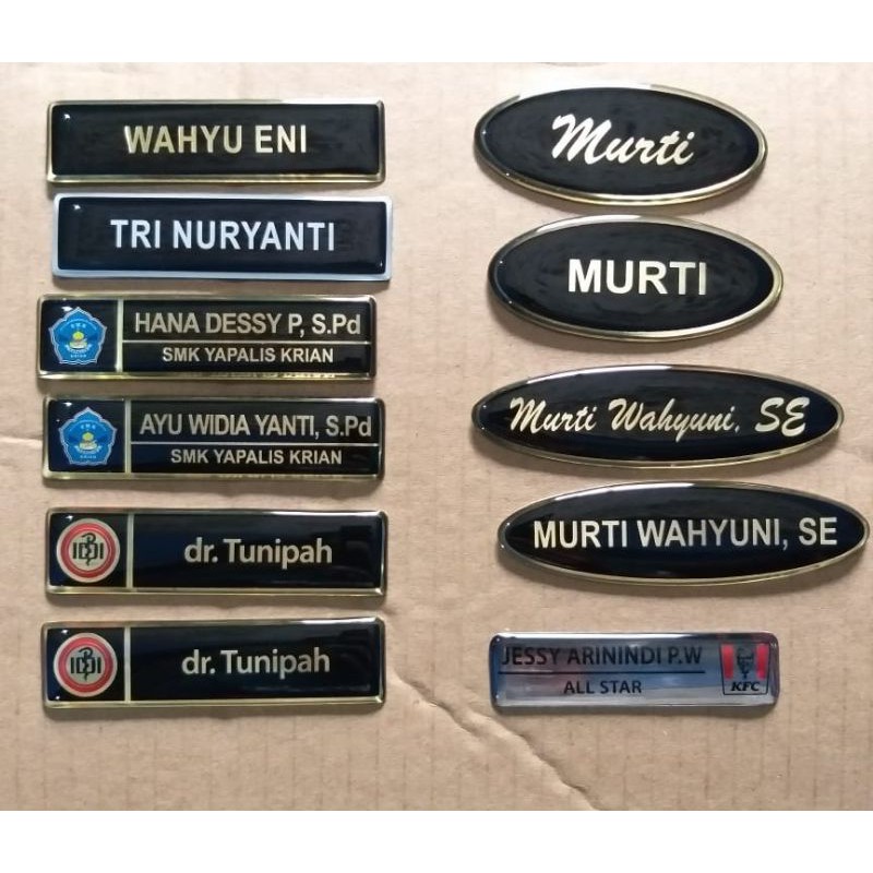Jual Name tag ecthing grafir resin magnet | Shopee Indonesia