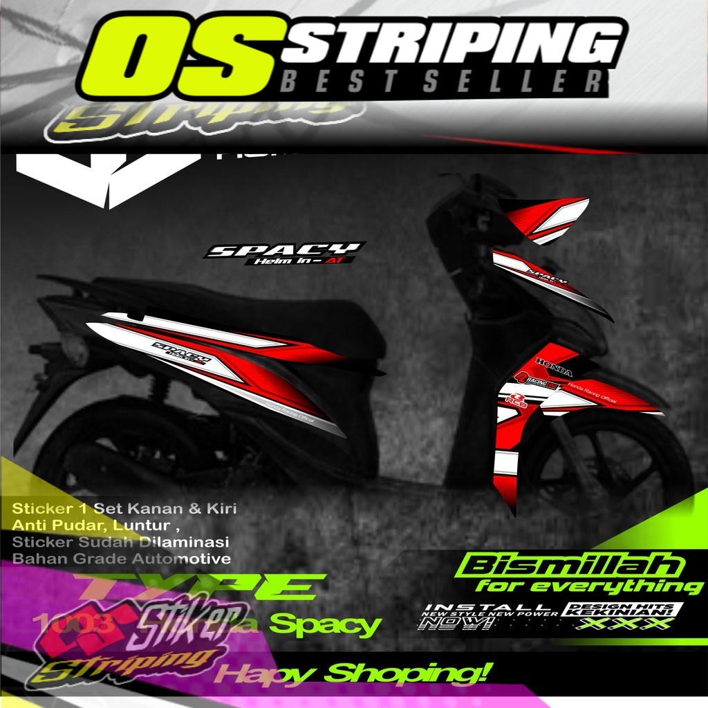 Jual 1003 Striping Stiker Honda Spacy List Variasi Grafik | Shopee ...