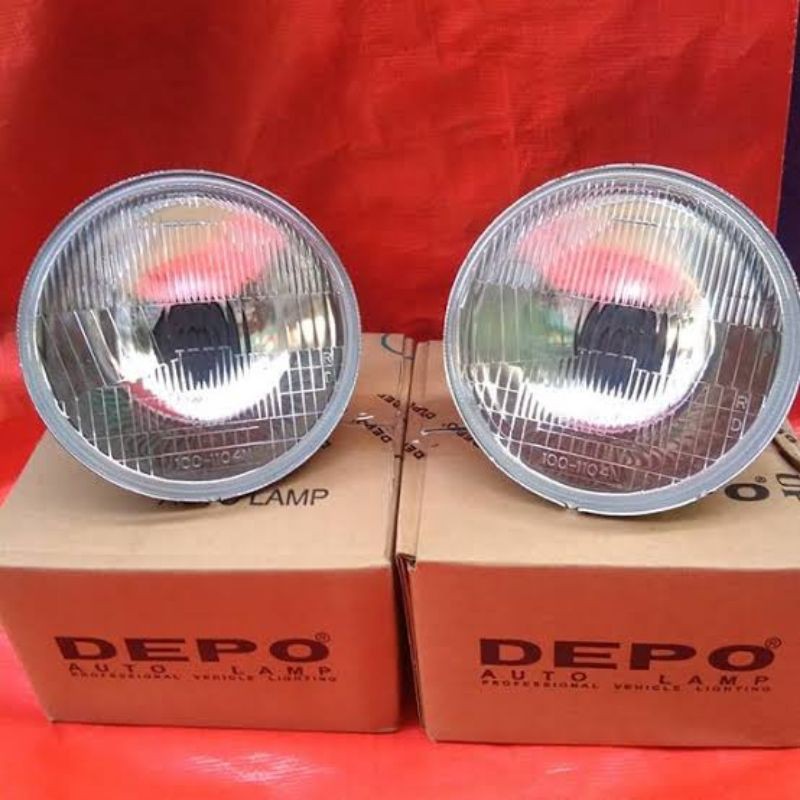 Jual Reflektor 7 & 5 inch lampu depan mobil bulat H4 Bisa untuk Tiger ...