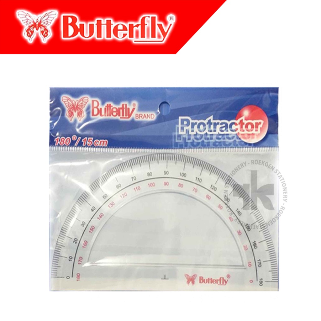 Jual Butterfly Protractor Busur Mika 180/15cm (Lubang) | Shopee Indonesia
