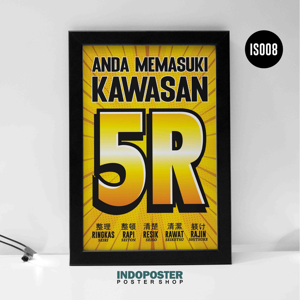 Jual IS008 Poster K3 Keselamatan Kerja Safety Quality Anda Memasuki ...