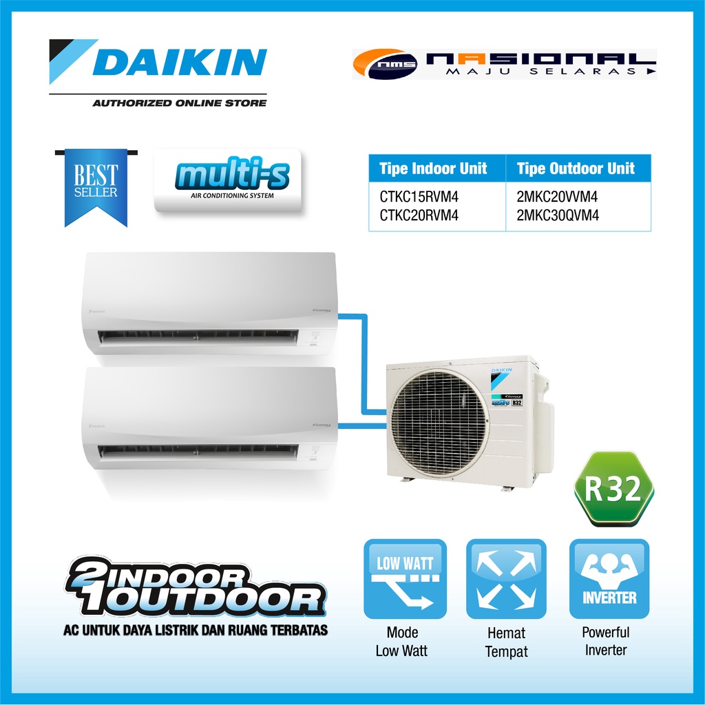 Jual AC Multi Split Daikin 2 PK type CTKC50RVM4 | Shopee Indonesia