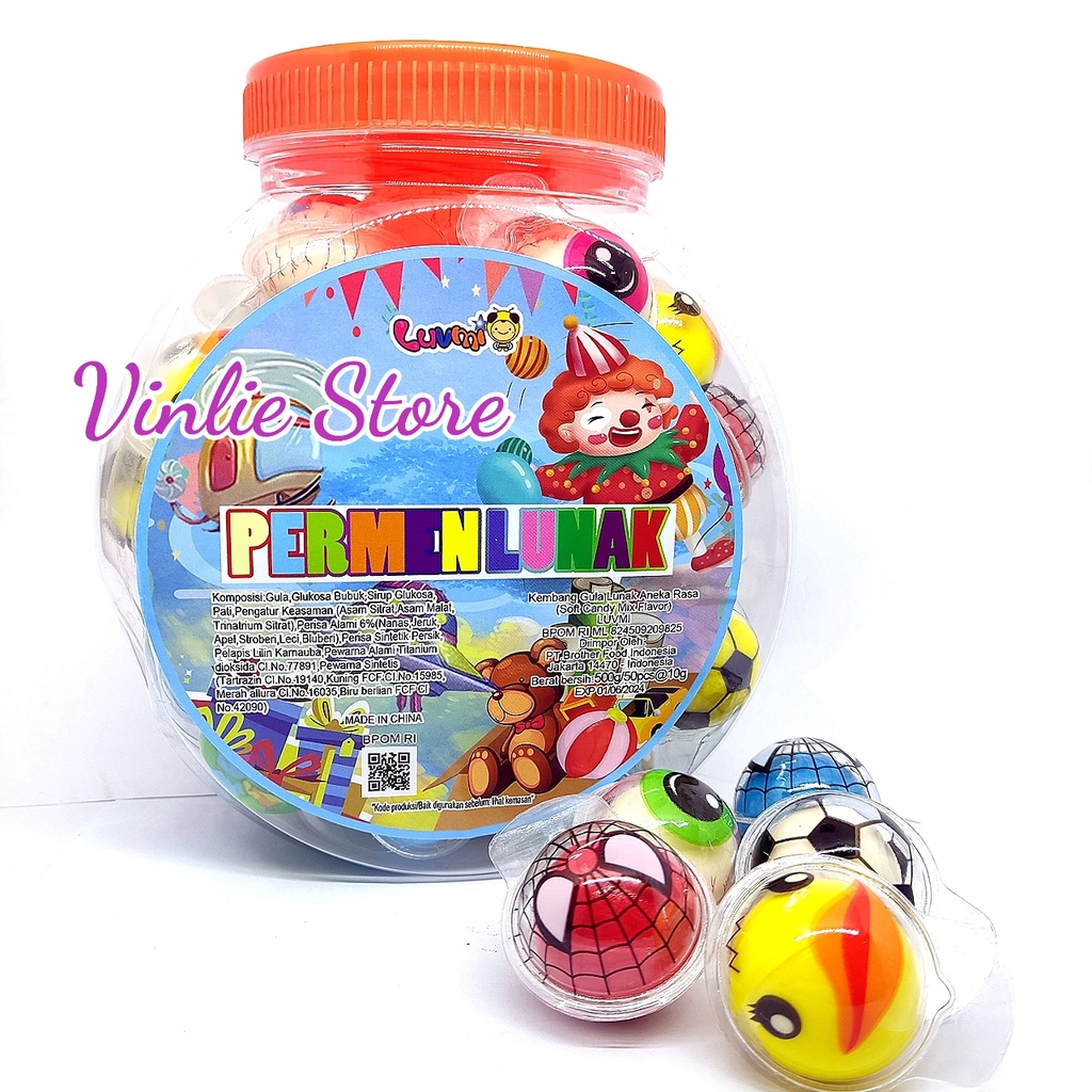 Jual Permen lunak LUVMI AAA MY SWEETY PERMEN LUNAK 1 TOPLES ISI 50 PC ...
