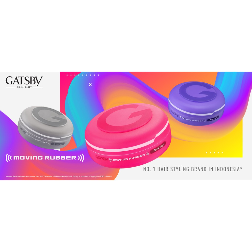 Jual AS Gatsby Moving Rubber Hair Styling Gel Wax Minyak Rambut Pomade ...