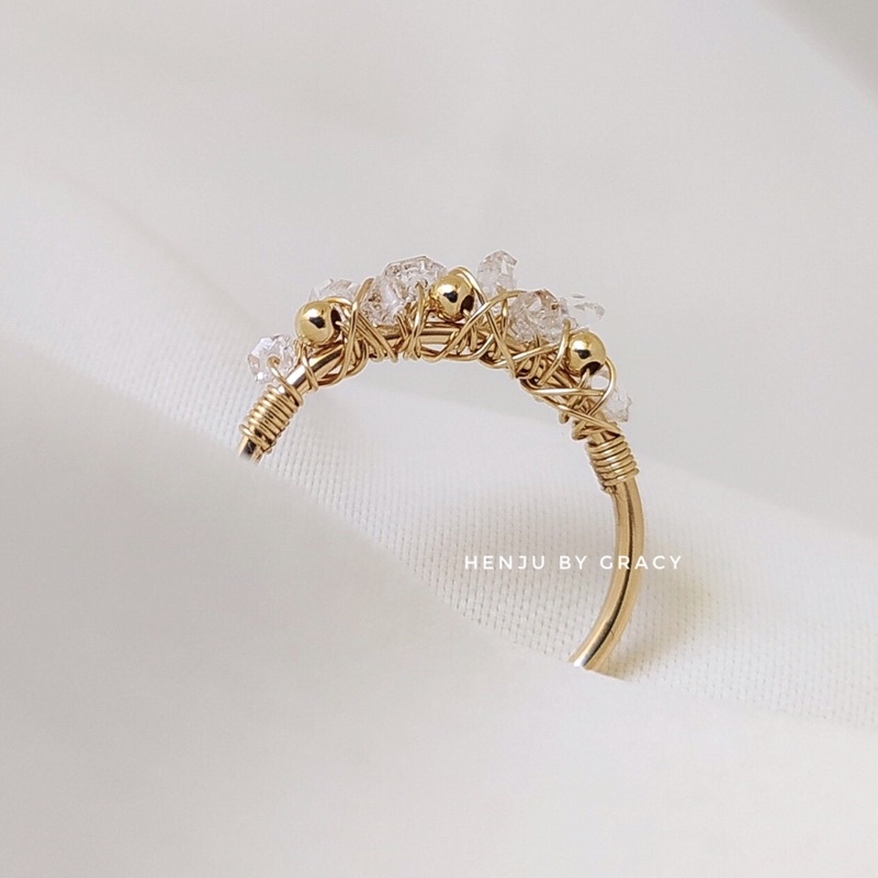 Jual HENJU BY GRACY | Bubble Ring | Cincin Bubble Herkimer Diamond ...