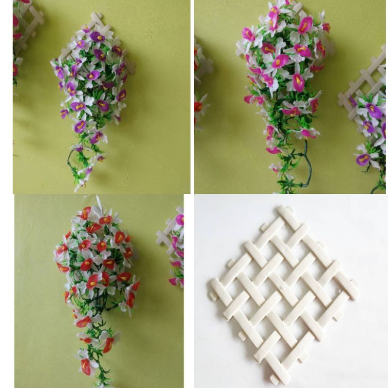 Jual Bunga Rambat Anggrek Artificial Plus Pagar Wajik / Anggrek Plastik ...