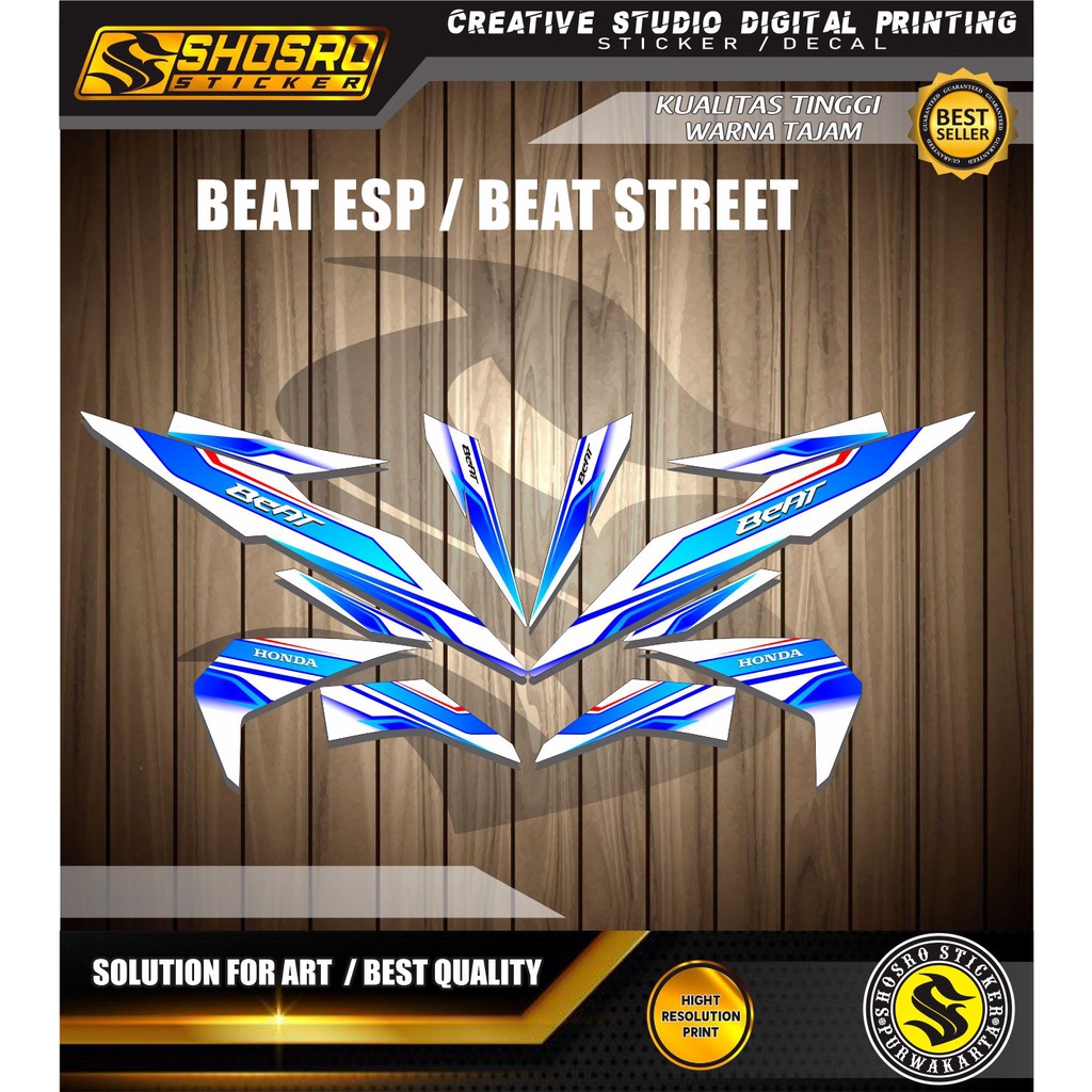 Jual NEW DEDAL STIKER STRIPING VARIASI MOTOR HONDA BEAT ESP/BEAT STRET ...