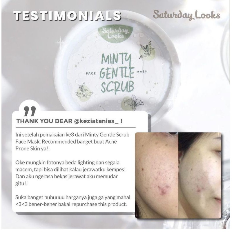 Jual IBS Saturday Looks Minty Gentle Scrub Face Mask | Clay Mask 125Gr ...