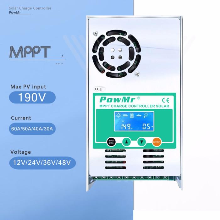Jual Tenaga Surya Powmr Mppt 60A 12V/24V/36V/48V Solar Charge Controller Scc Charger | Shopee ...