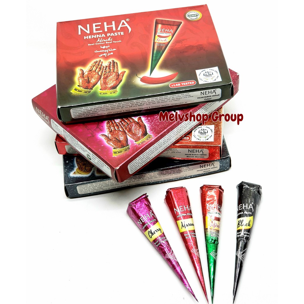 Jual NEHA HENNA CONE BPOM- Temporary Hand Painting - HENNA TANGAN KUKU ...
