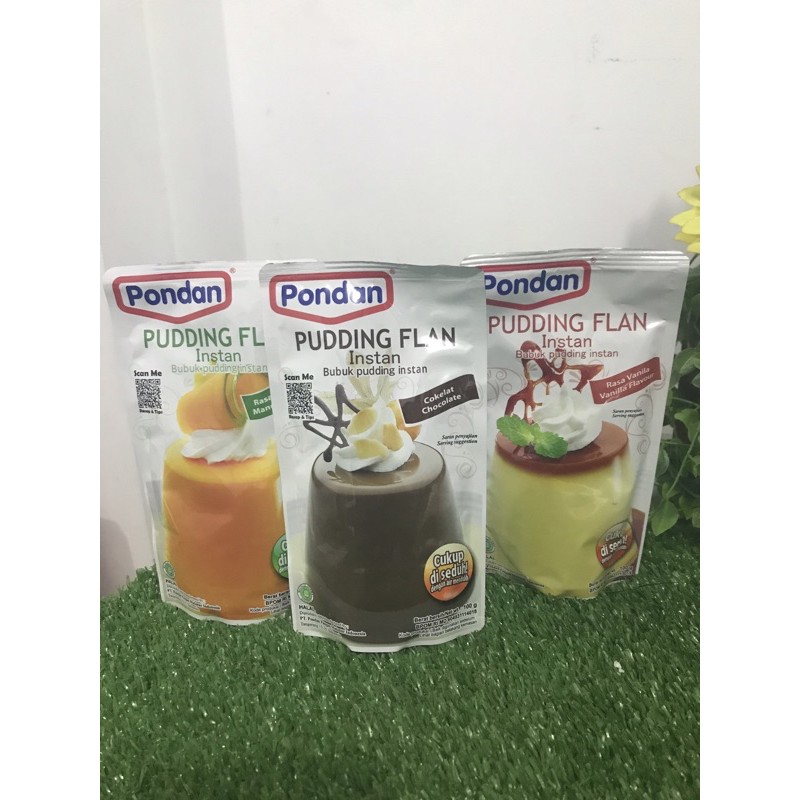 Jual Pondan Pudding Flan bubuk premix instan dan Pondan Pudding Mix ...