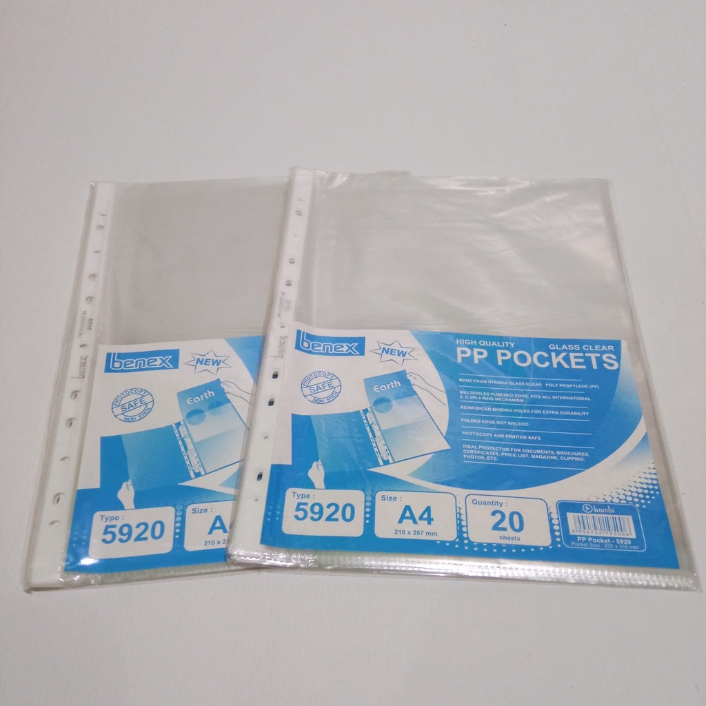 Jual PP POCKET A4 / SHEET PROTECTOR A4 ISI 20 PCS | Shopee Indonesia