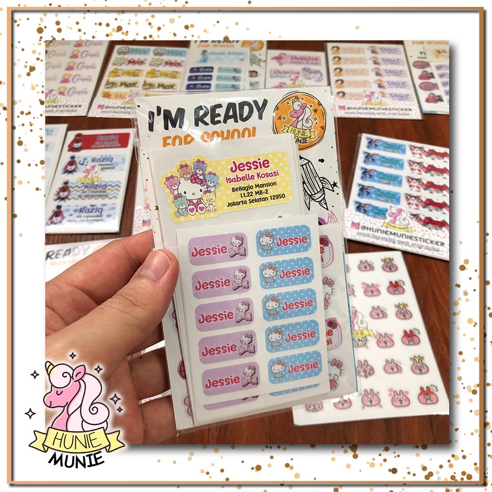 Jual Sticker Label Nama - STUDENTS SET #1 (Paket Hemat Murah KOMPLIT ...