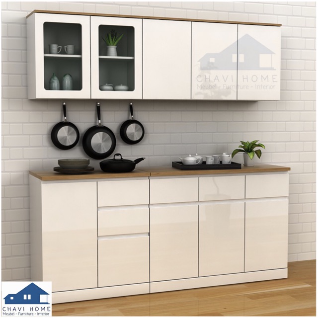 Jual Kitchen set rak dapur lemari dapur kitchenset white minimalis by ...