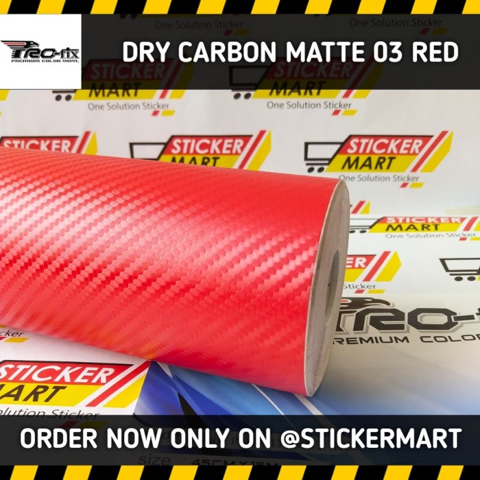 Jual STICKER MOTOR PROFIX CARBON MERAH JAKARTA (LEBAR 45CM) | Shopee ...