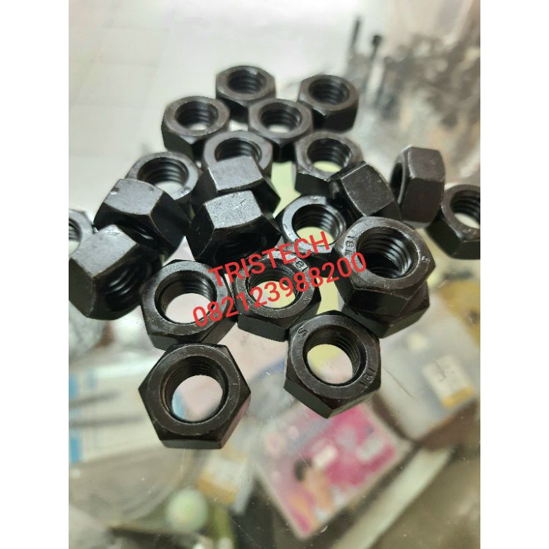 Jual mur baja m12 kunci 19 mur baut baja m12 mur 12mm pitch 1.75 mur m12 baja termurah | Shopee ...