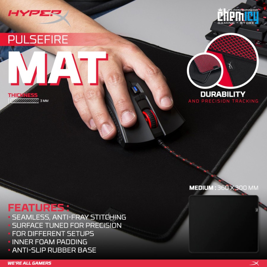 Jual HyperX Pulsefire Mat Medium Cloth Surface Gaming Mousepad | Shopee ...