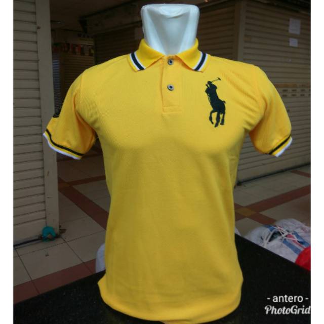 Jual Kaos kerah polo shirt kuda jumbo XXXXL kuning | Shopee Indonesia