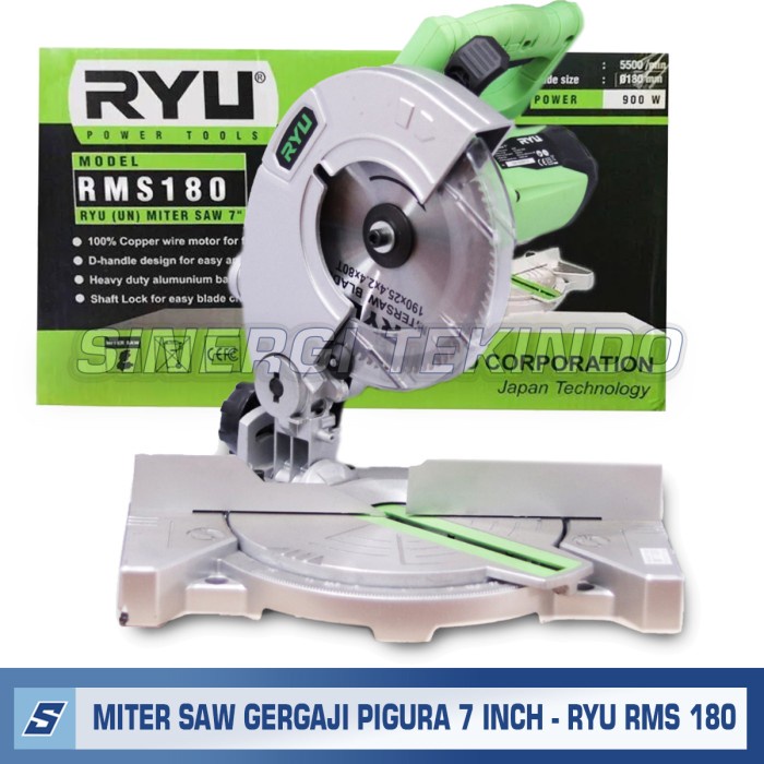 Jual Mesin Potong Aluminium Kayu - RYU Miter Saw RMS 180 RMS180 [7Inch ...