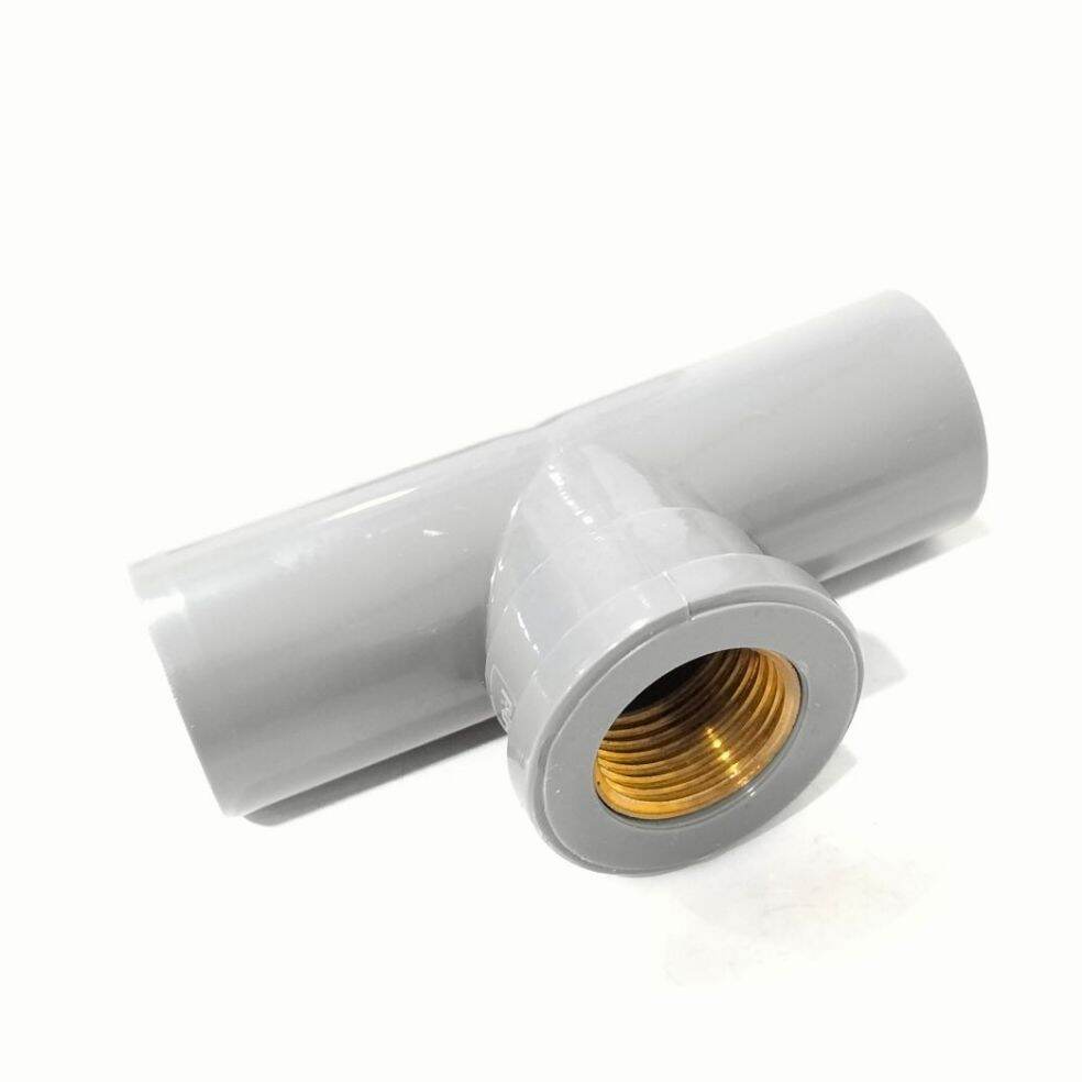 Jual TEE PVC DRAT DALAM KUNINGAN 1/2 INCH / T SAMBUNGAN PIPA | Shopee Indonesia