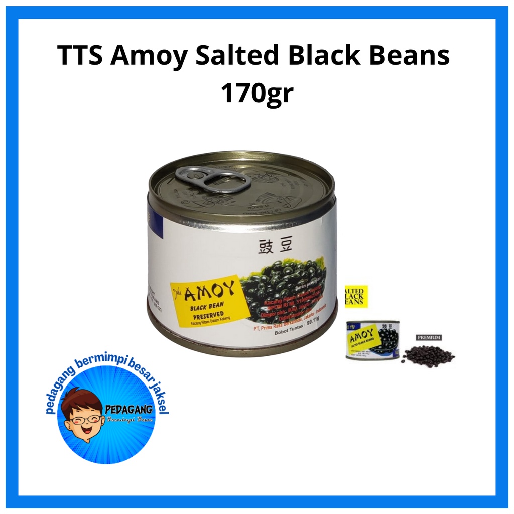 Jual TTS Amoy Tausi Black Bean 170g/ Amoy Tausi Salted Black Beans ...