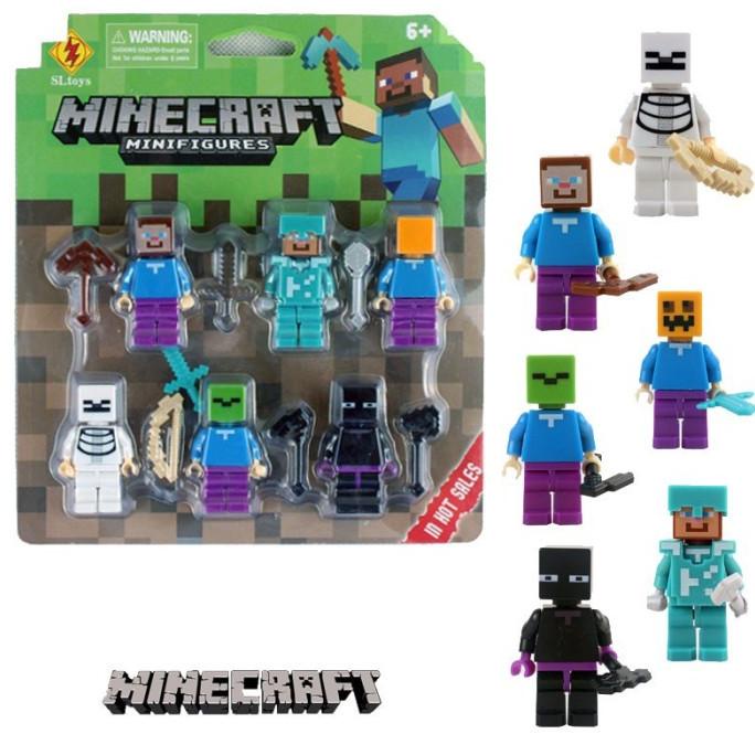Jual Minecraft Figure Set/Minecraft Cake Topper/Mainan Minecraft ...