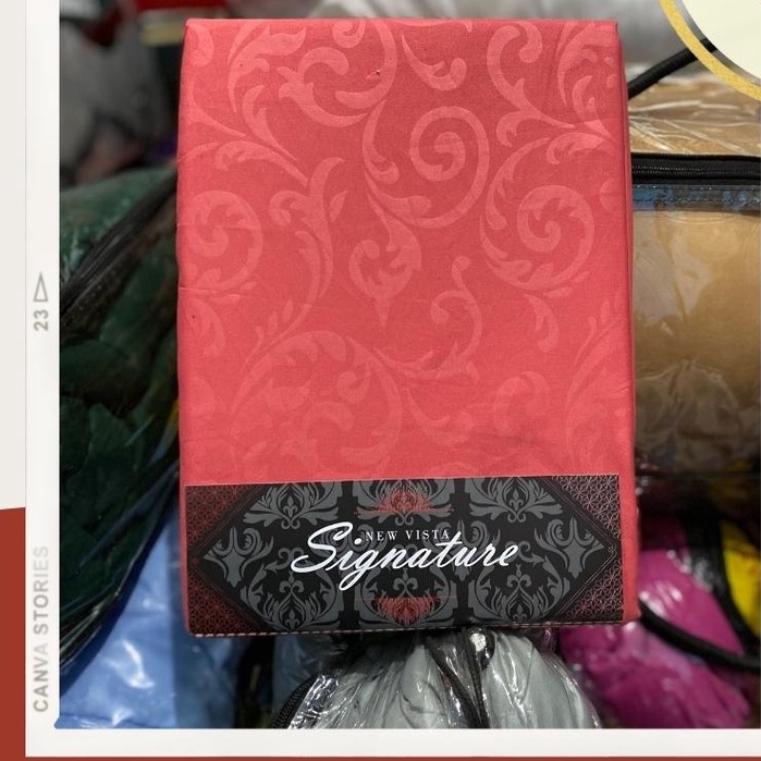 Jual Signature sprei 180 x 200 Tinggi 20 Polos Emboss ( Red / Merah ...