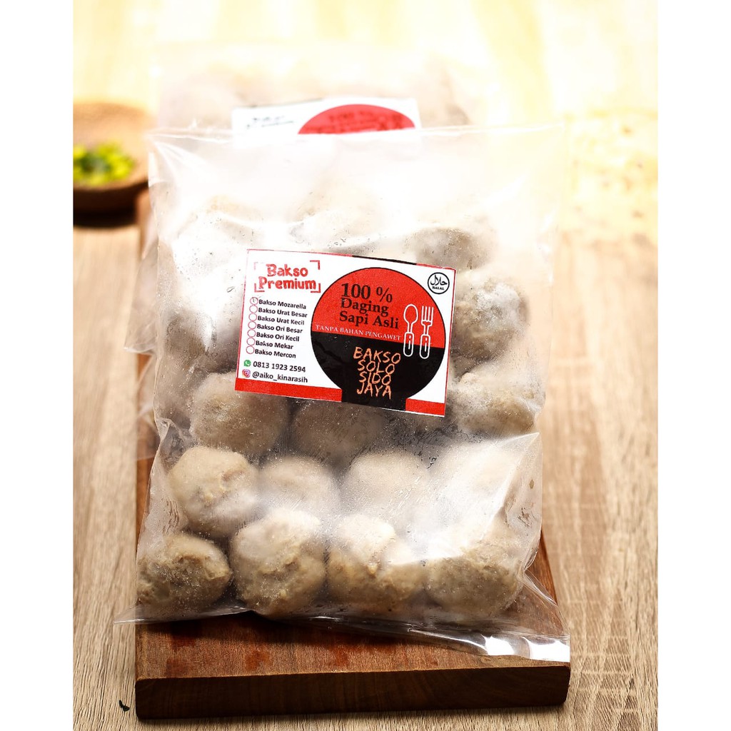 Jual Bakso Sapi Premium frozen tanpa pengawet sidojaya | Shopee Indonesia