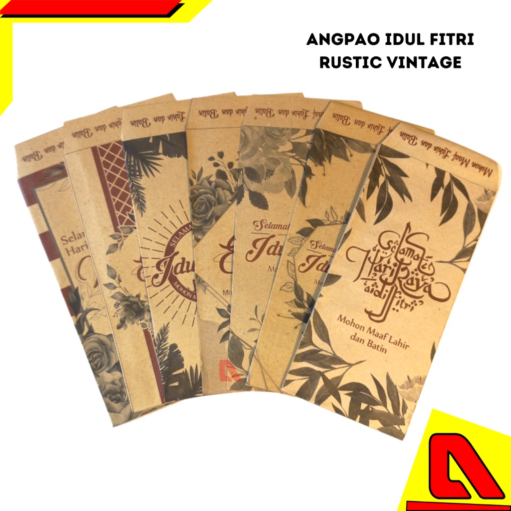Jual AMPLOP RUSTIC THR IDUL FITRI / ANGPAO COKLAT AESTHETIC PANJANG ...