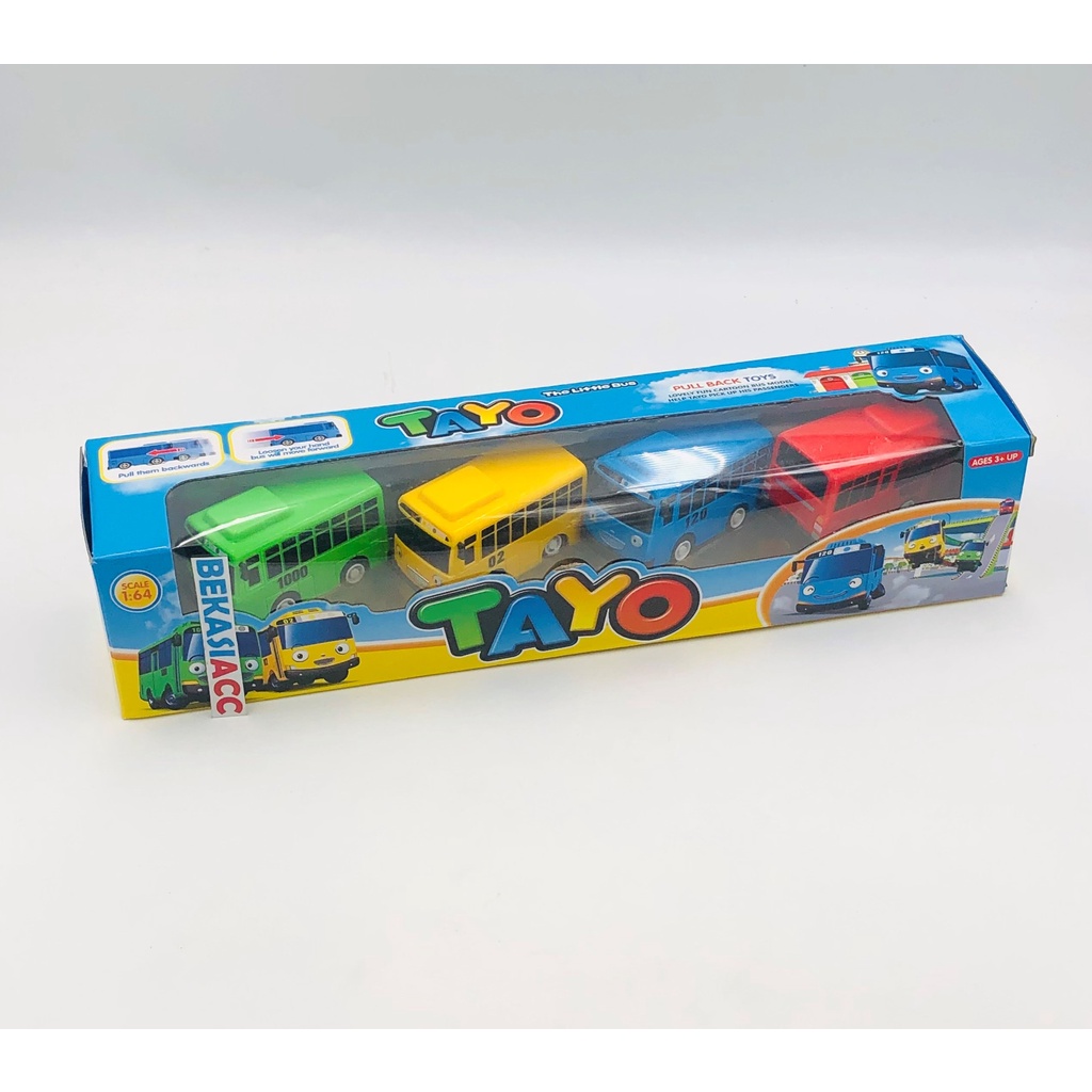 Jual MOBIL TAYO MAINAN ANAK MOBIL BIS TAYO THE LITTLE BUS FULL BACK 4PCS | Shopee Indonesia