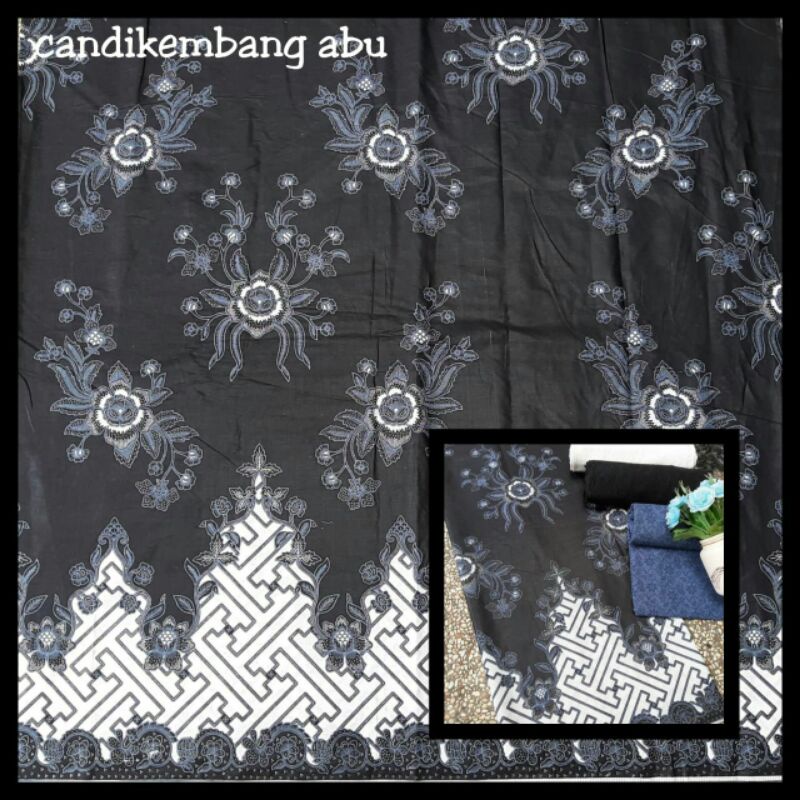 Jual KAIN BATIK PEKALONGAN MOTIF CANDI KEMBANG ABU | Shopee Indonesia