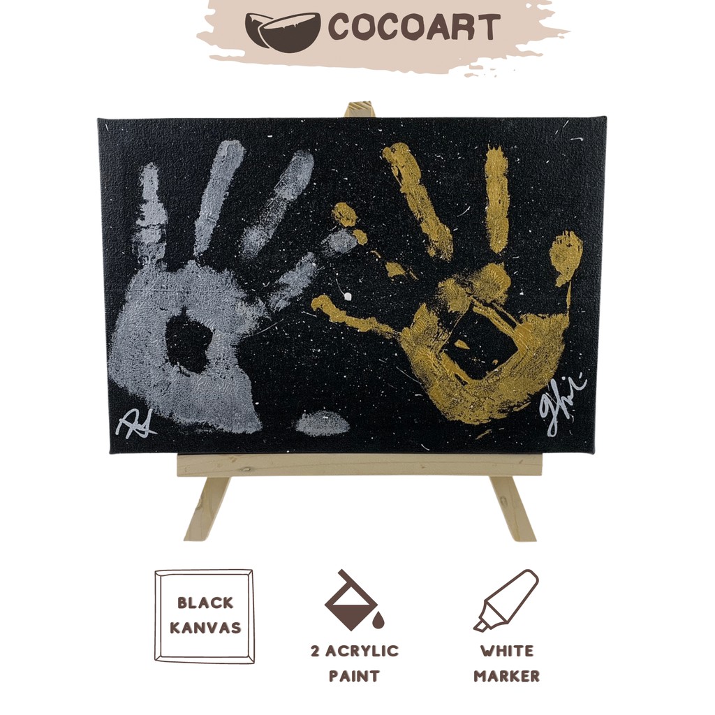 Jual DIY Hand Printing Kit | Hand Painting Kit Couple | Kanvas Cap ...